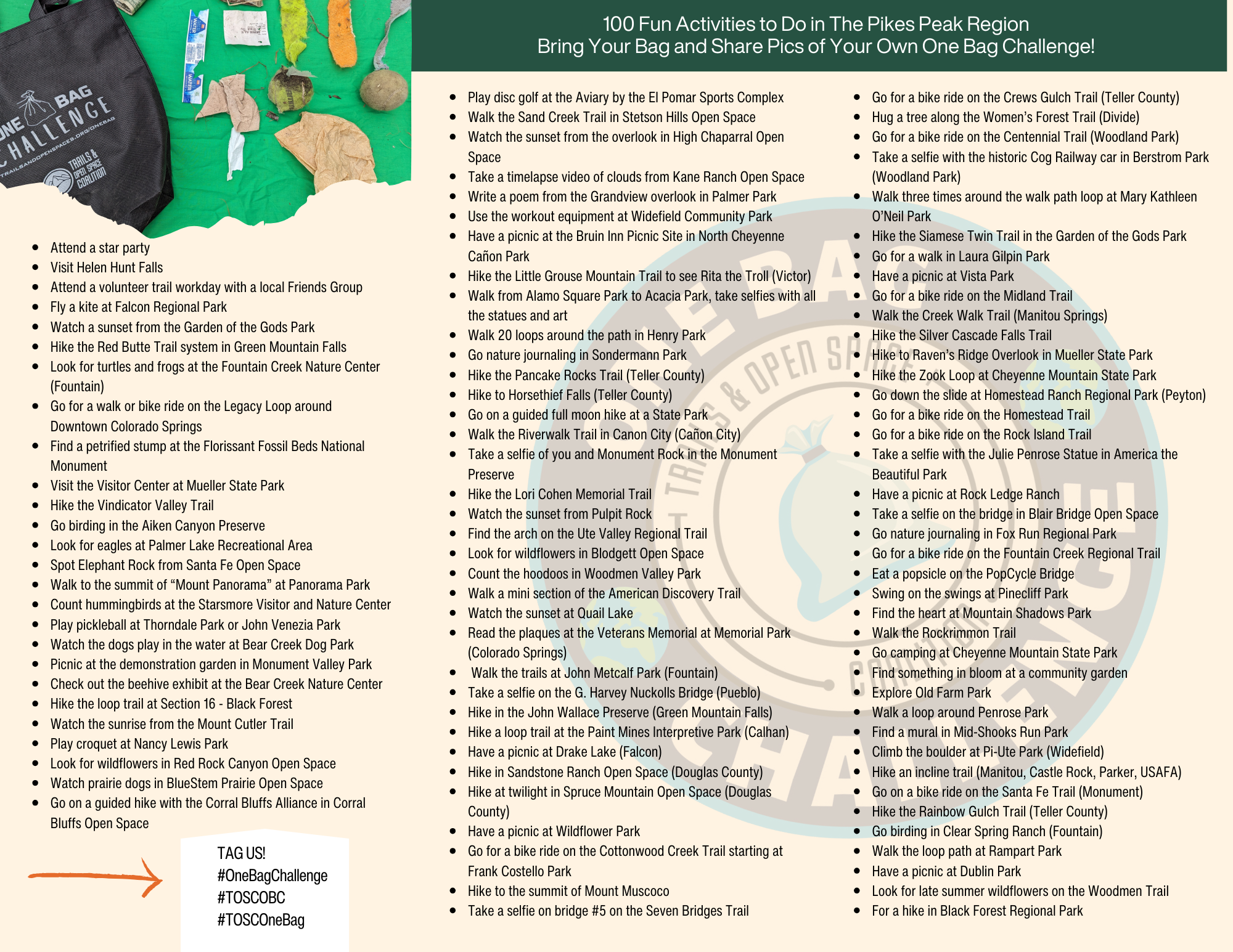 One Bag Challenge - TOSC